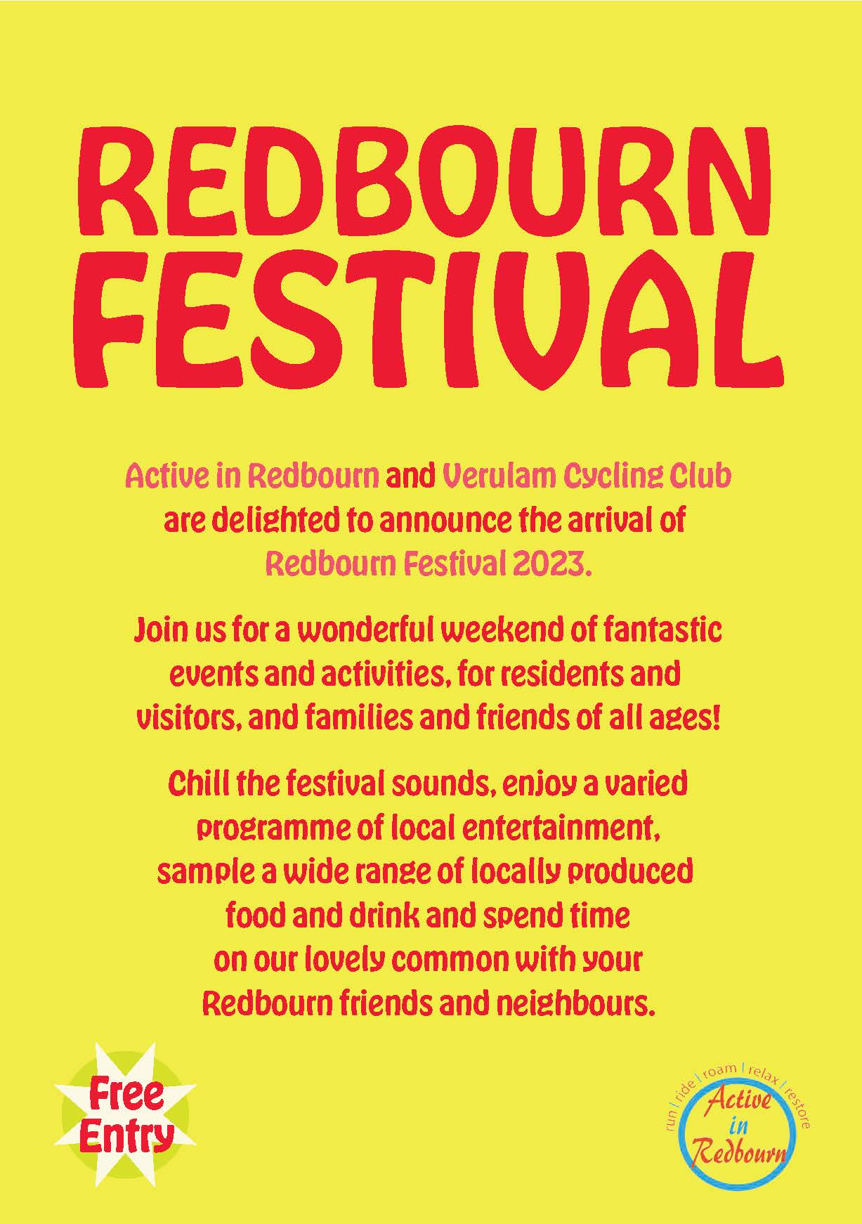 Redbourn Festival 2023 – Active in Redbourn